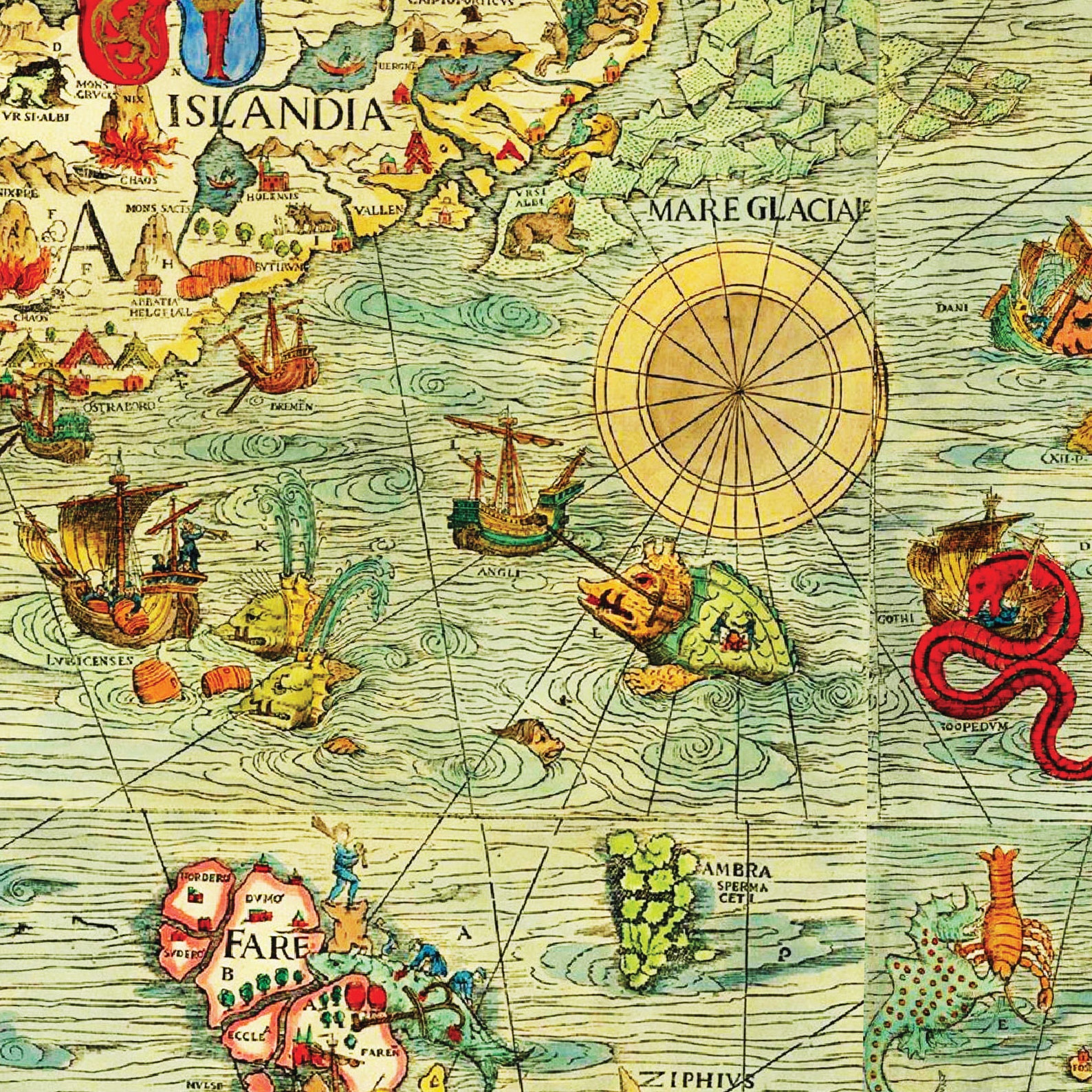 Old Map of Scandinavia, 1539 - Carta Marina by Olaus Magnus – the ...