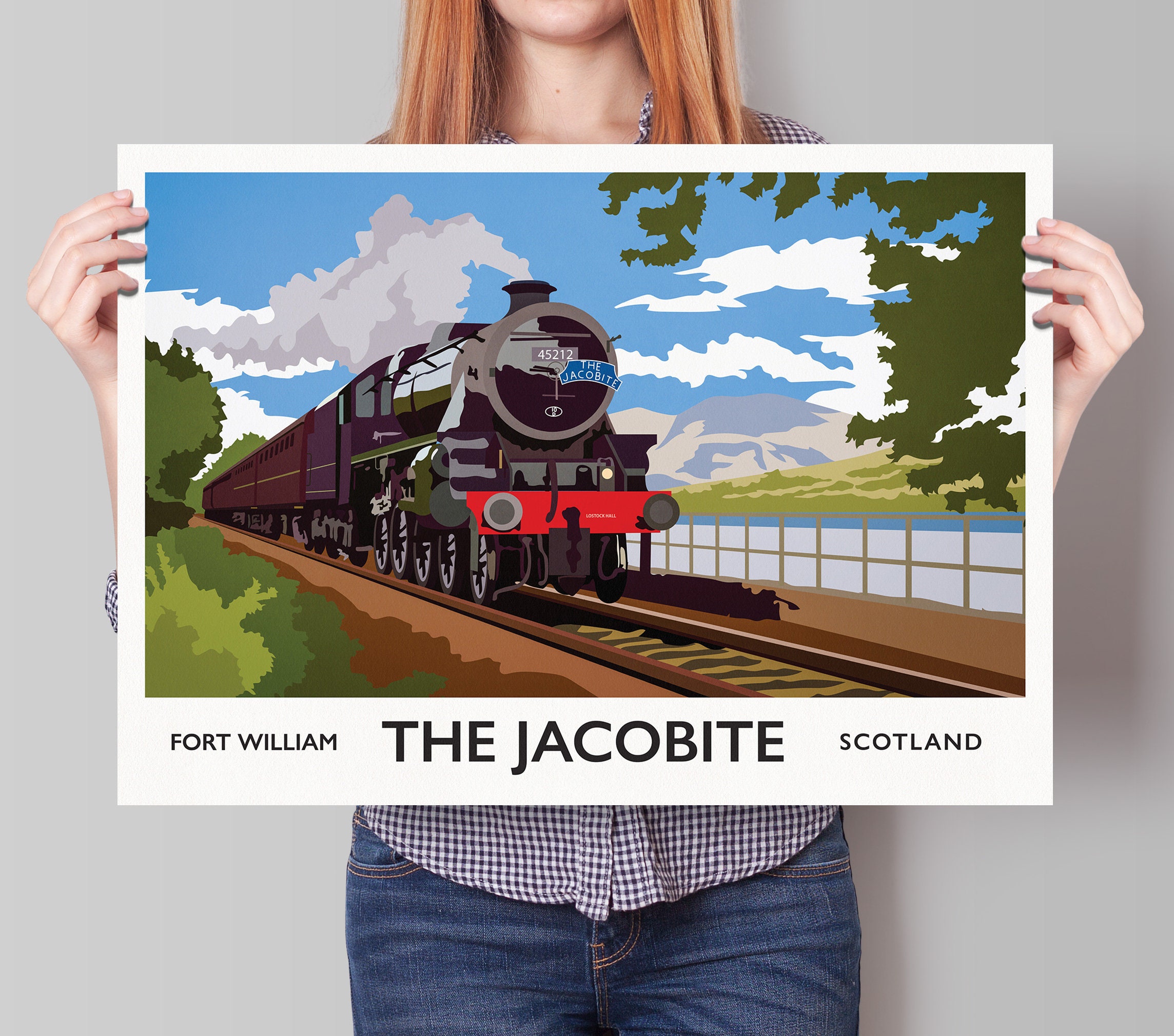 The Jacobite Steam Train Print - Fort William - Ben Nevis - Loch Eil ...