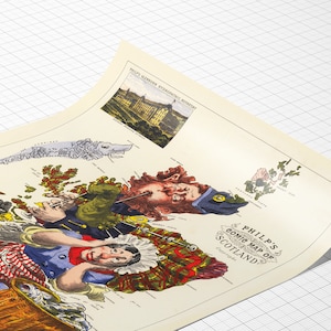 Comical Map of Scotland - Philp's Comic Map of Scotland - Bartholomew ...