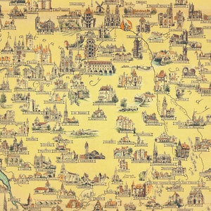 Old Map of France, 1935 Print of France by Ernest Dudley Chase, Home ...