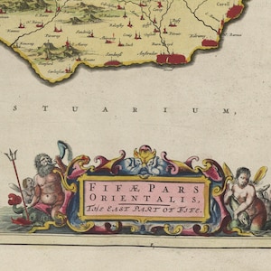 Old Fife (east) Map | Fifae Pars Orientalis |old Antique Map | 1665 ...