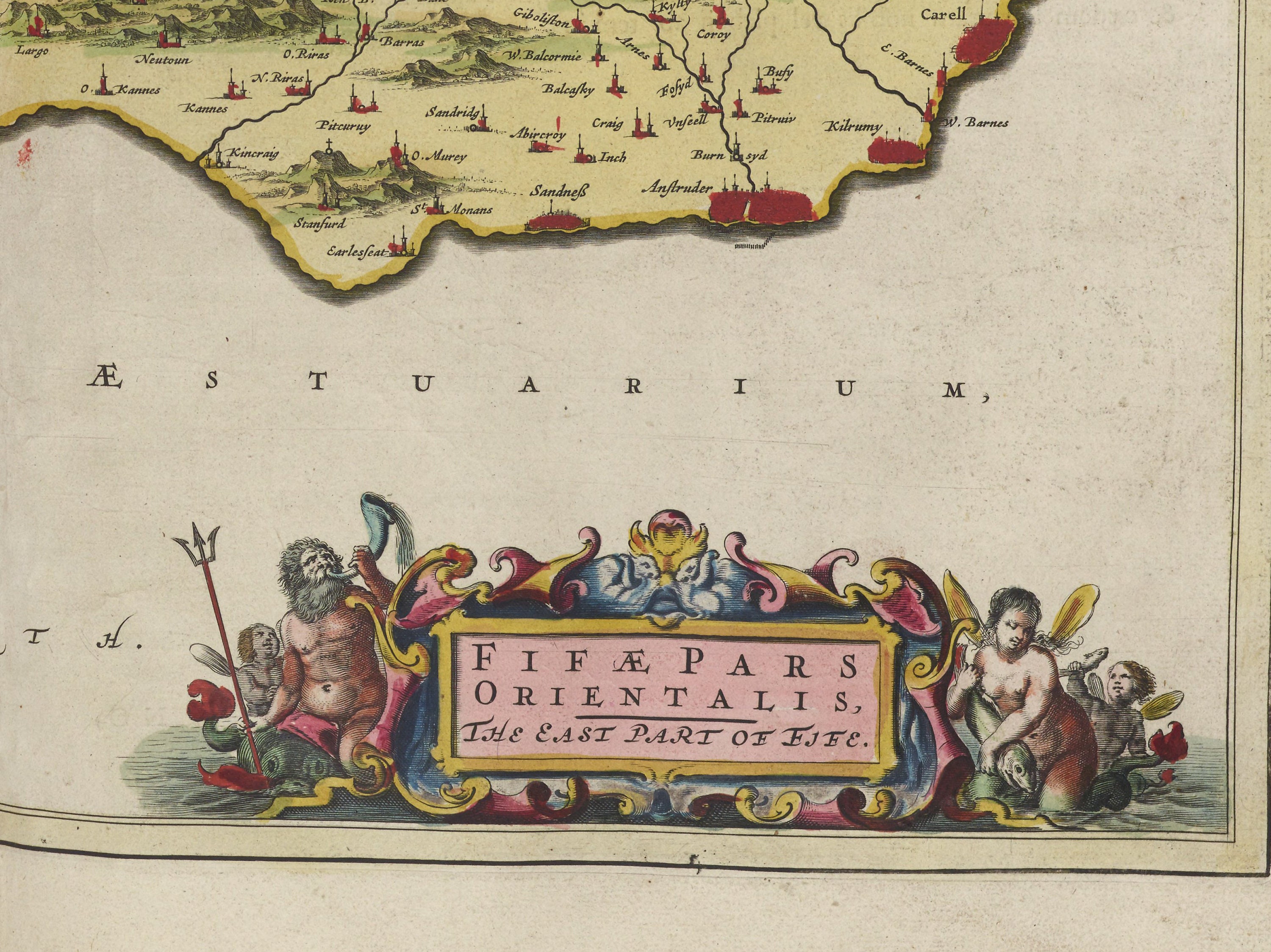 Old Fife east Map Fifae Pars Orientalis old Antique Map - Etsy UK