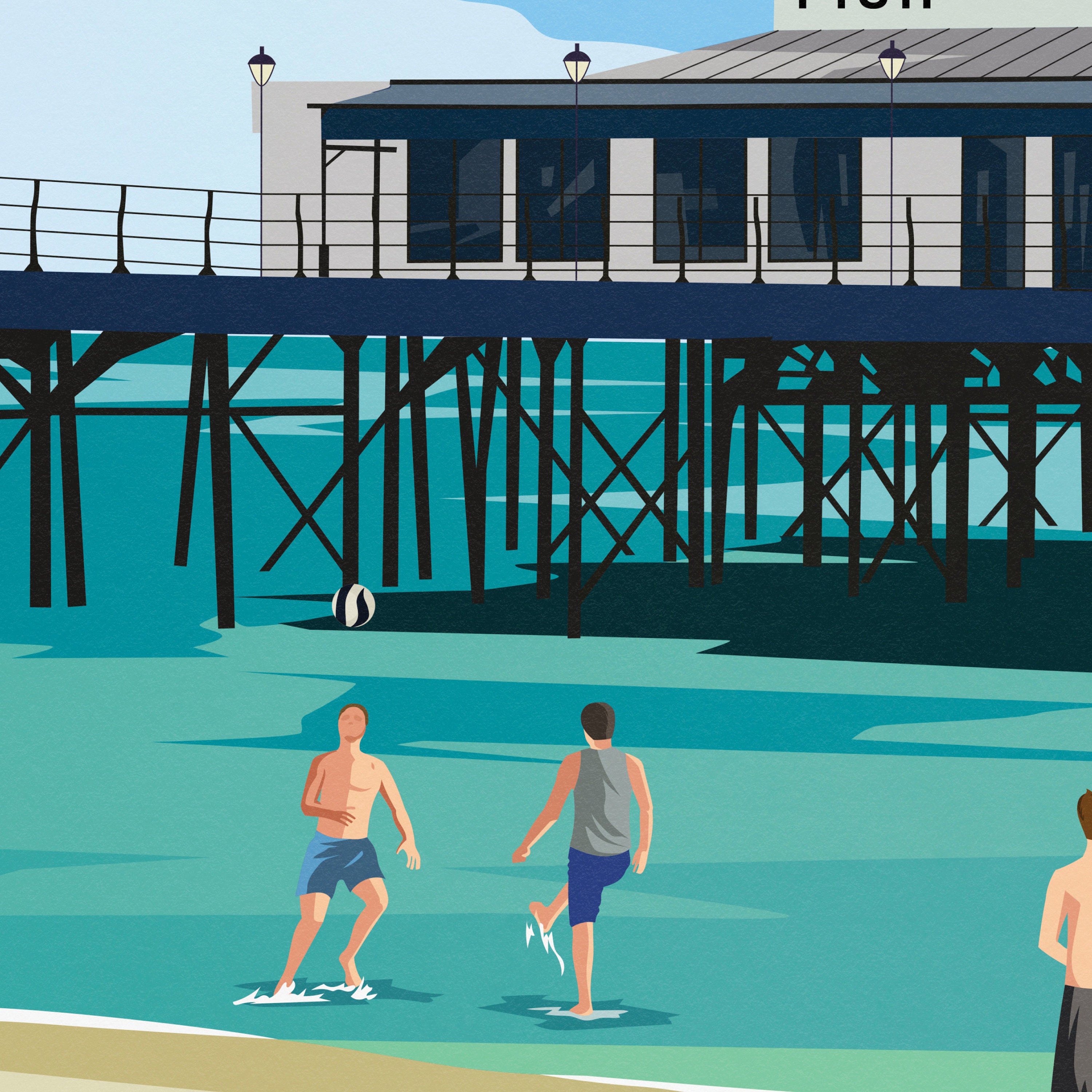 Cleethorpes Print - England Travel Poster - North East Lincolnshire ...