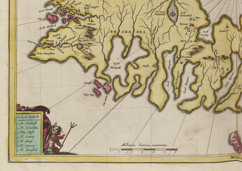 Skye Map Old Antique Map of Isle of Skye 1665 Old Map - Etsy UK