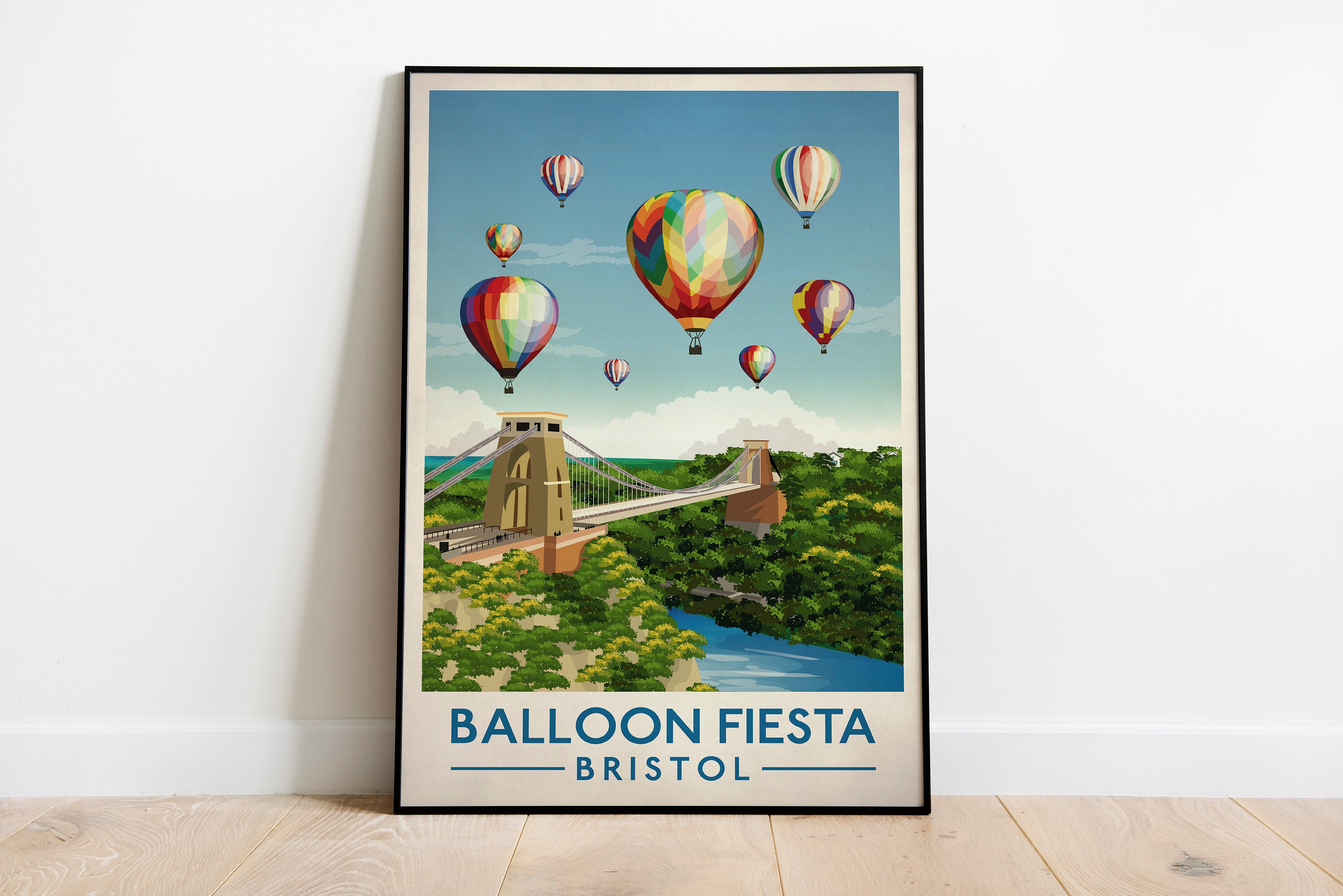 Bristol Balloon Fiesta Poster, Balloon Festival , Clifton Bridge ...