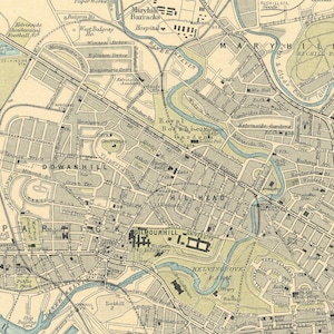 Old Map of Glasgow, Scotland 1912 | Vintage Poster Wall Art Print ...