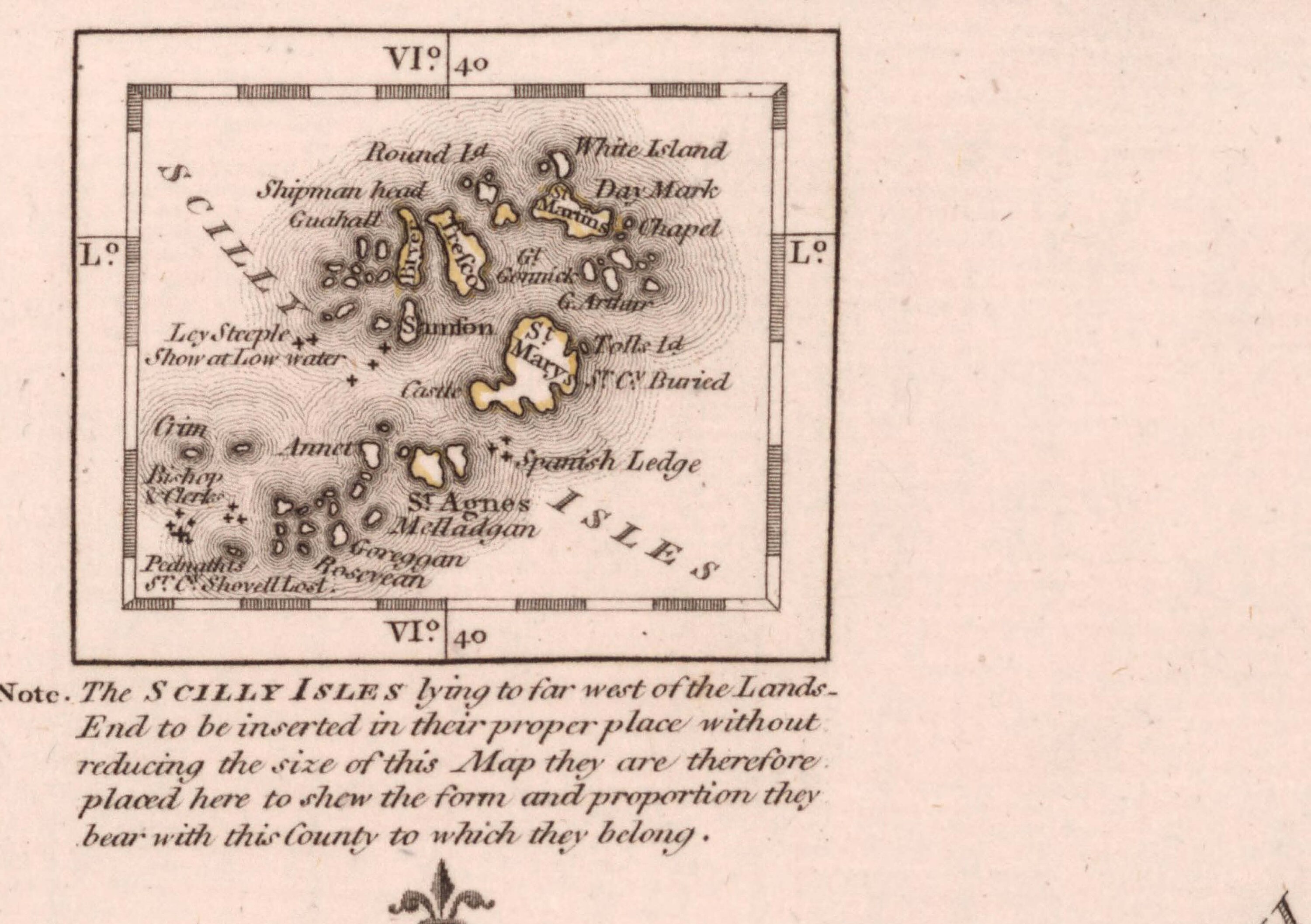 County Map of Cornwall Circa 1787 | Vintage Antique | Old Map Wall ...