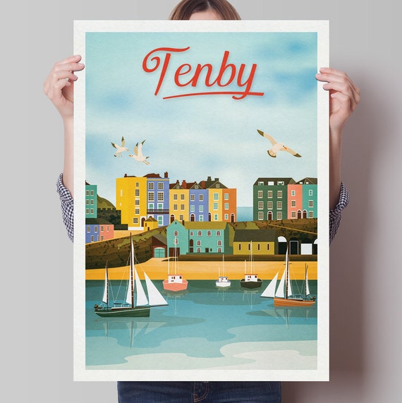 Tenby Travel Poster Tenby Prints Tenby Art Wales Print - Etsy