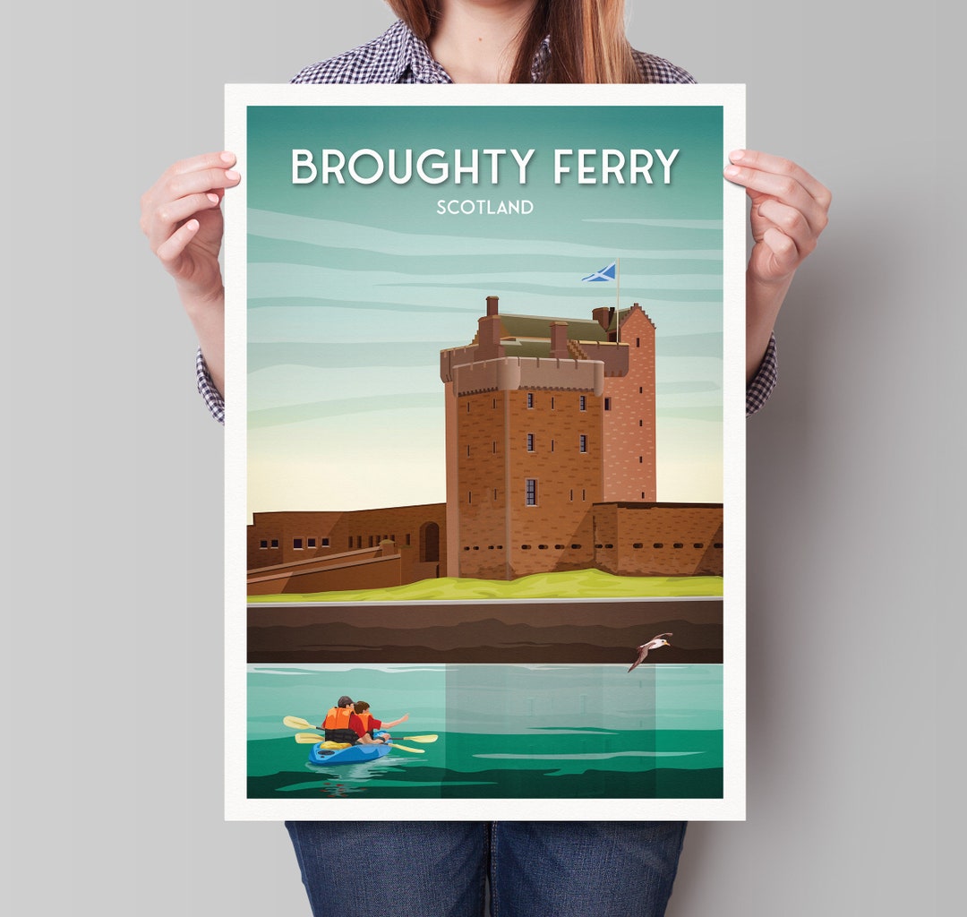 Broughty Ferry Print Broughty Castle Museum Dundee Travel Poster River ...