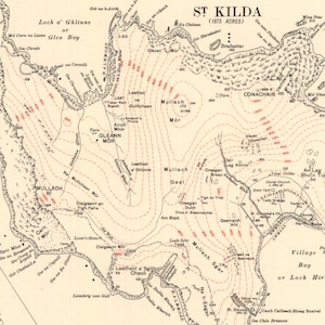 St Kilda Map - Map of St Kilda or Hirta and Adjacent Islands - Soay ...