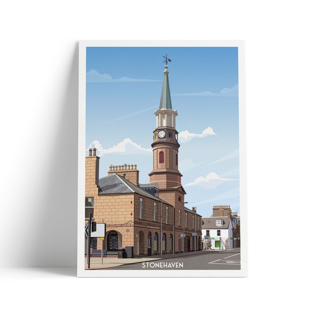 Stonehaven Market Square Print - Stonehaven Harbour - Aberdeenshire ...