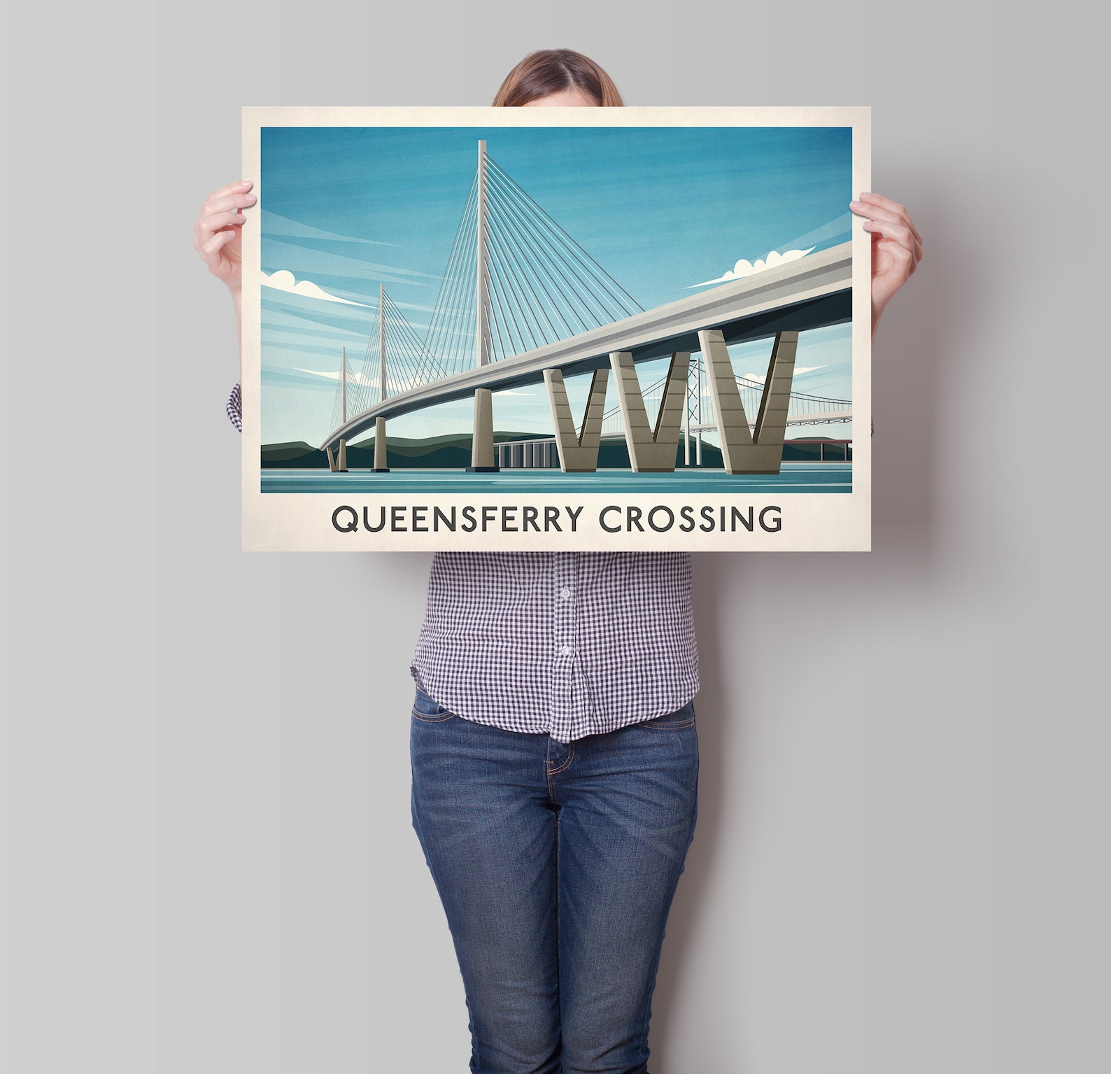 Queensferry Crossing Print Vintage Travel Poster Firth of - Etsy