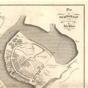 Old Map of Dumbarton | Ancient Map Print | Historic Dumbarton Map - Etsy