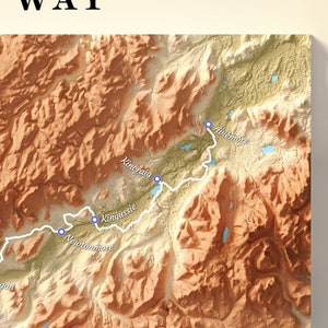 Topographic Map of the East Highland Way Walking Trail – Available in ...