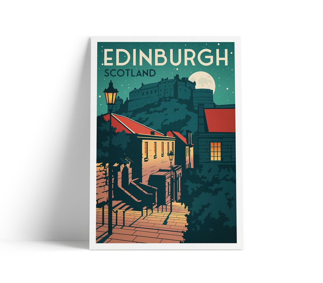 Edinburgh Castle - Vennel Steps View - Edinburgh Castle Print - Travel ...