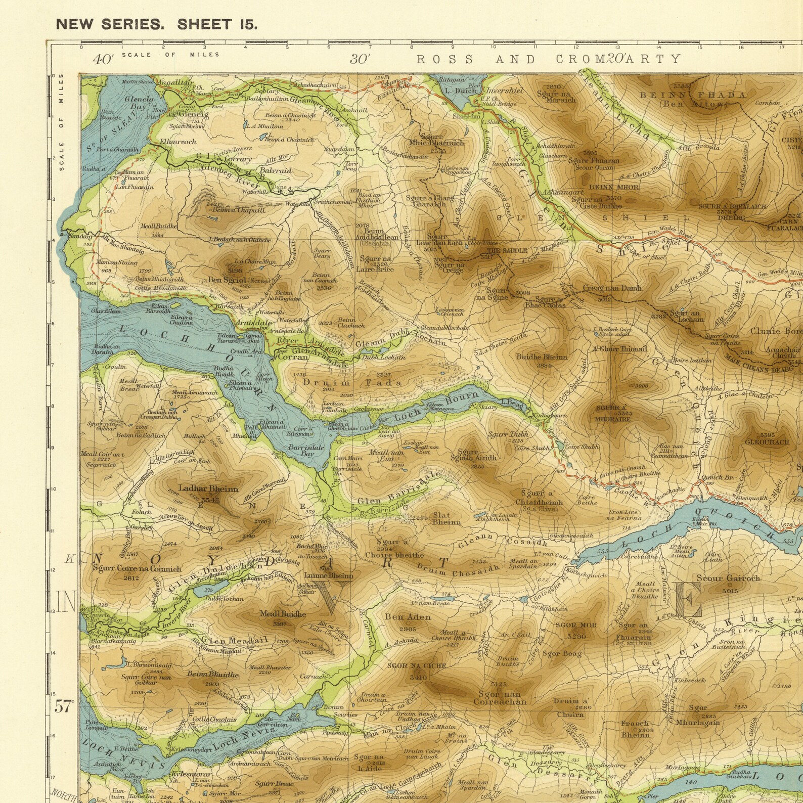 Old Map of Fort William | Ancient Map Print | Fort William Old Map ...