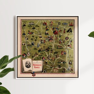 Map of the Shakespeare Country | A Dunlop Map of the Shakespeare ...