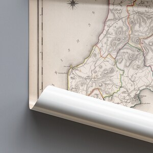 Old Map of Isle of Man | Vintage Poster | Samuel Lewis | 1844 - Etsy UK