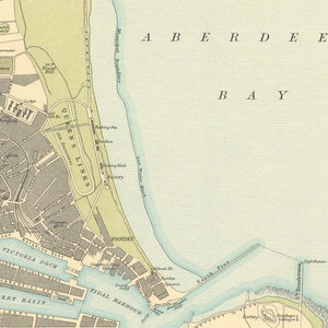 Aberdeen Map | Old Antique Map | 1912 |old Map Wall Print| Poster Wall ...