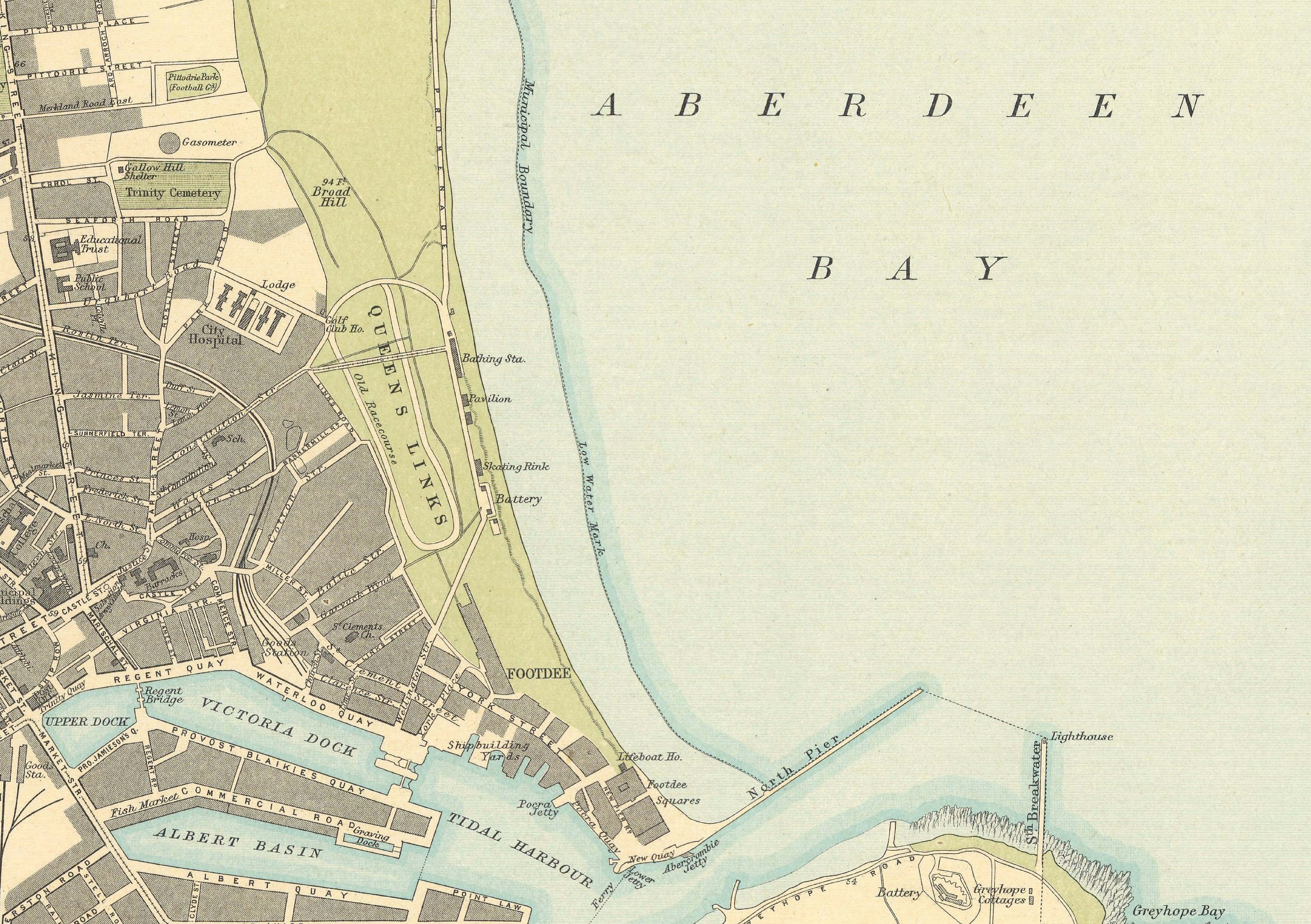 Aberdeen Map Old Antique Map 1912 old Map Wall Print - Etsy UK
