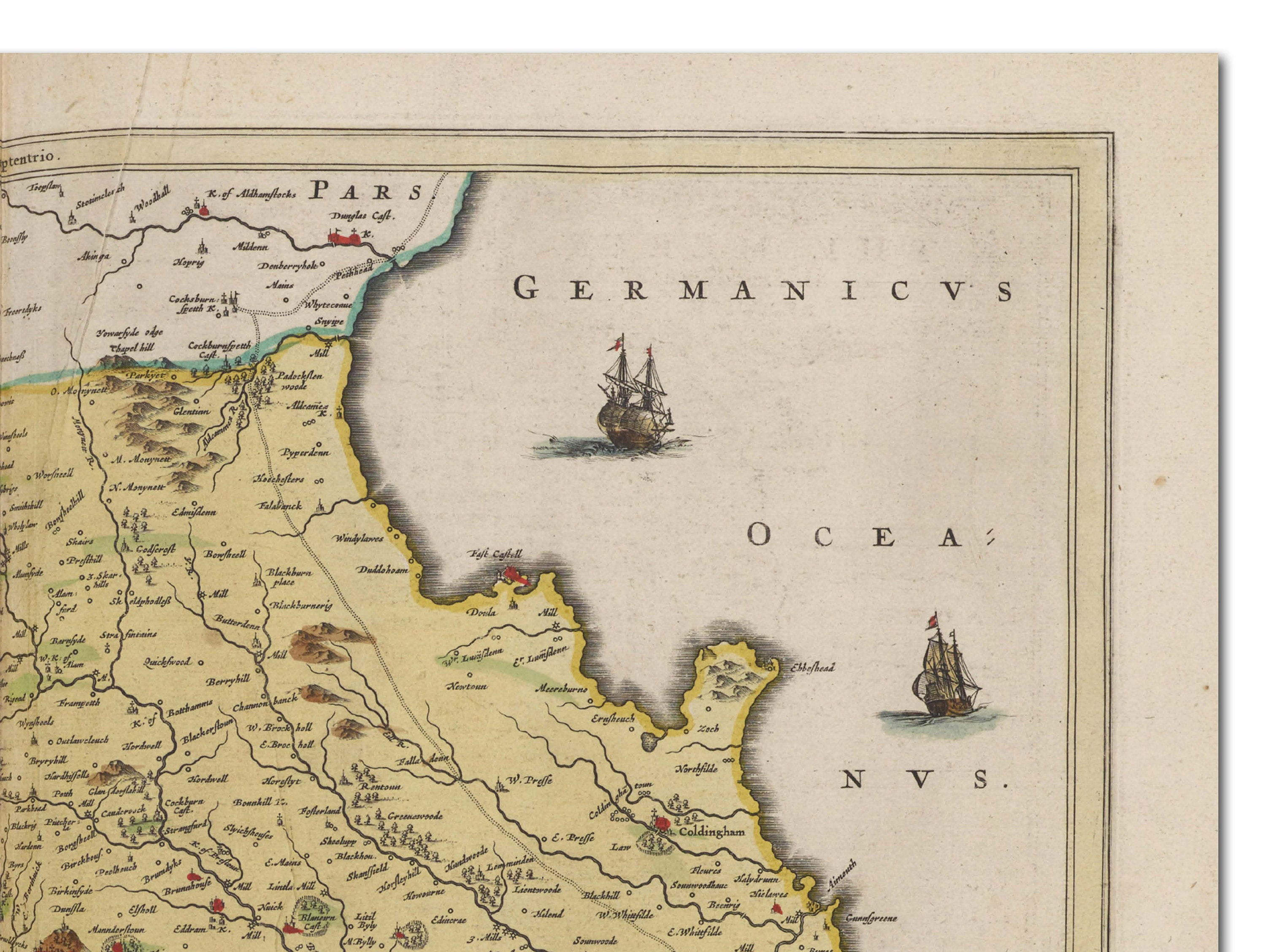 Old Berwick Map the Merce or Shirrefdome of Berwick Mercia - Etsy UK