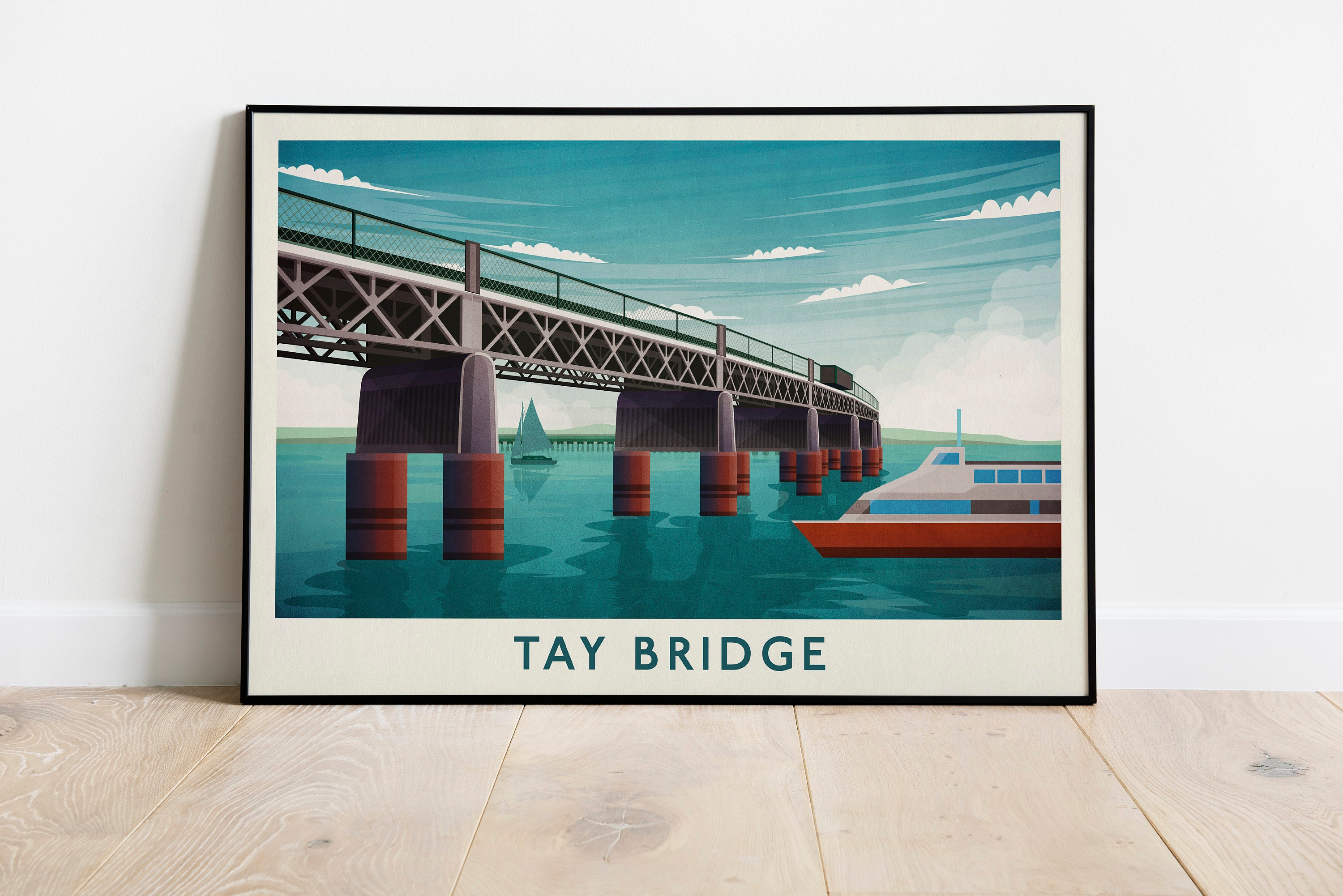 Tay Bridge Poster Dundee Print Featuring the Tay Rail Bridge - Etsy UK