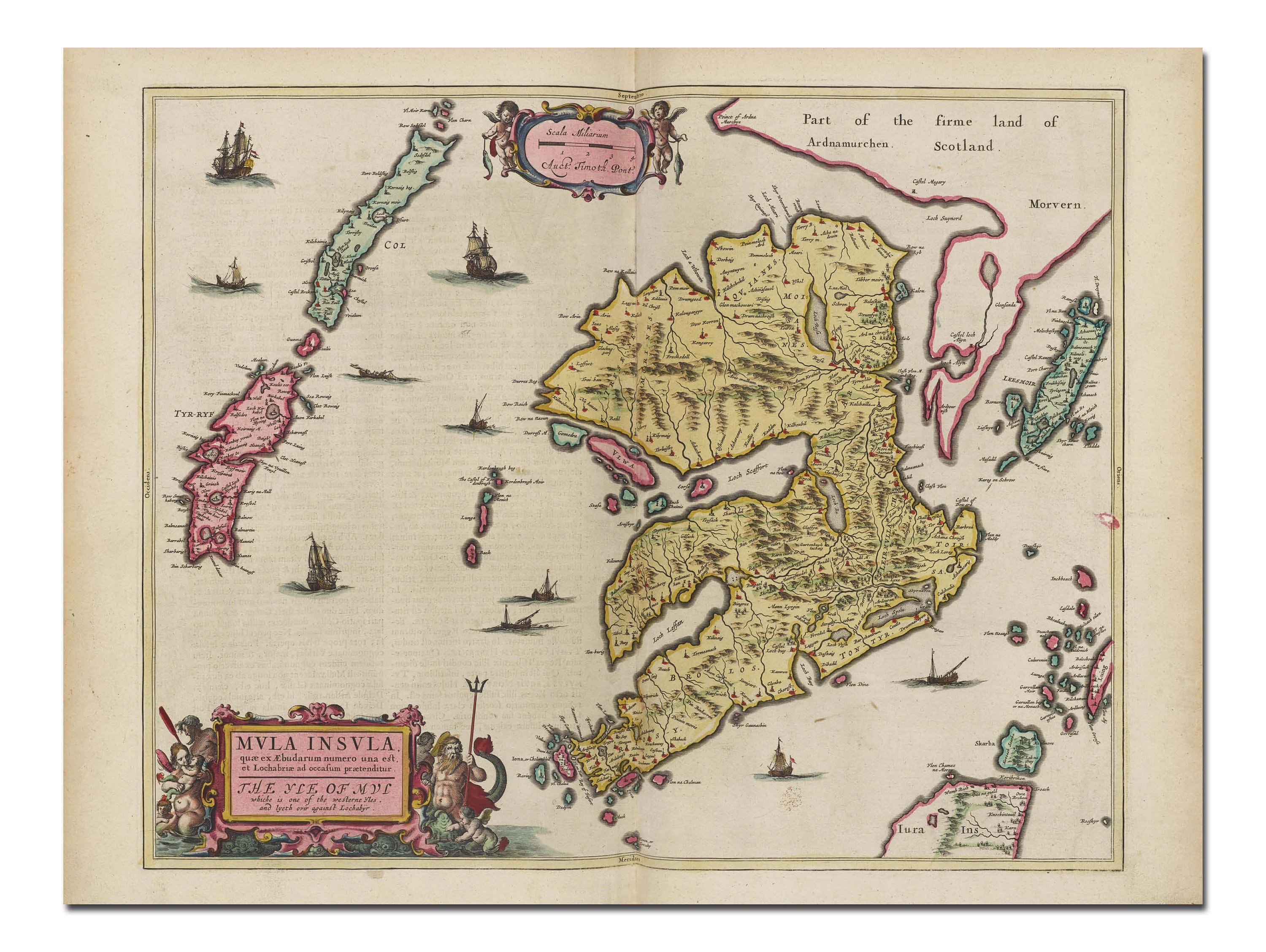 Old Isle of Mull Map Mvla Insvla Old Antique Map 1665 - Etsy UK