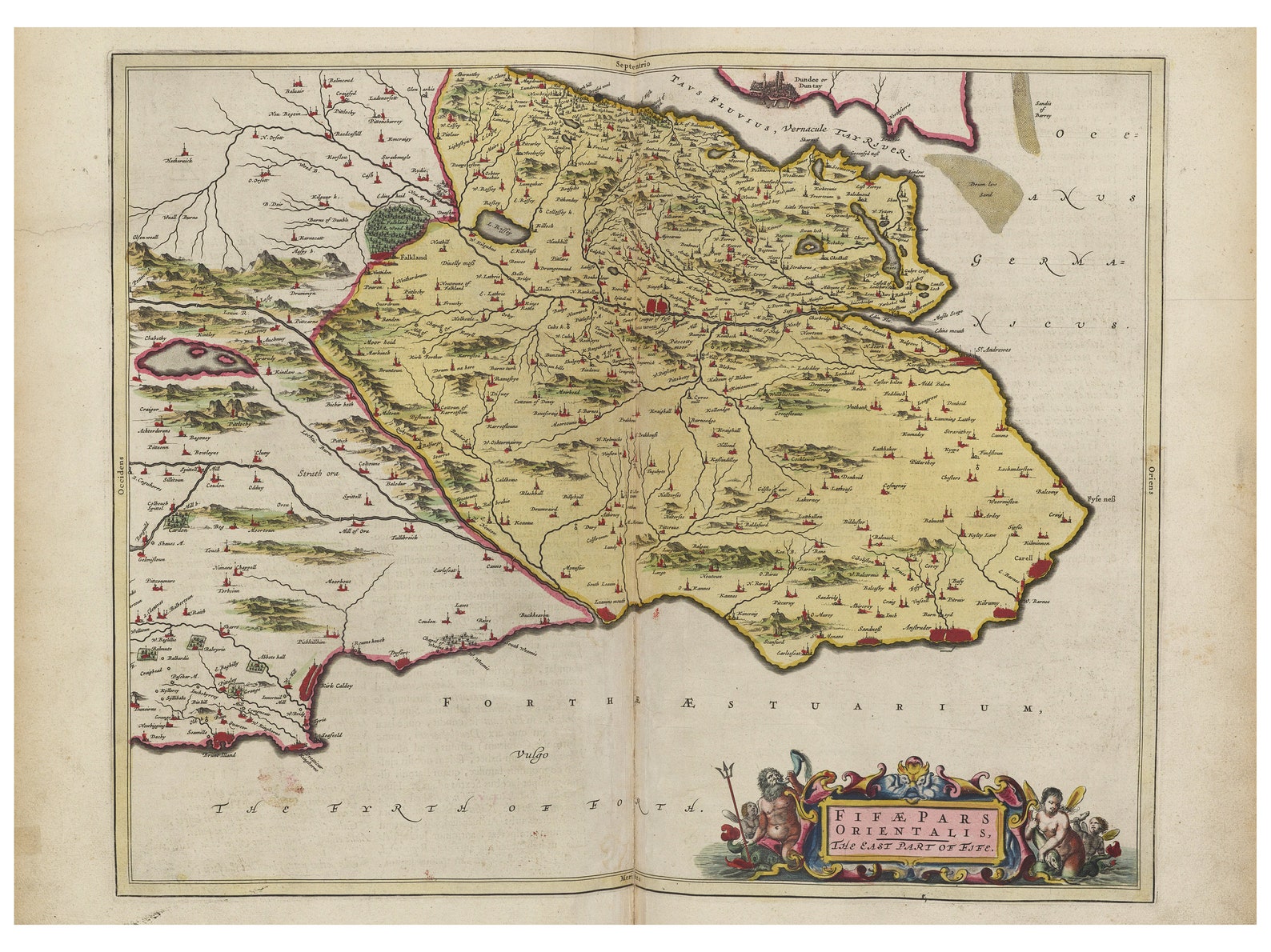 Old Fife east Map Fifae Pars Orientalis old Antique Map - Etsy UK