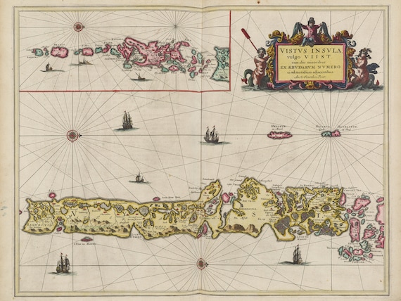 Old Uists and Barra Map Vistvs Insvla Old Antique Map - Etsy