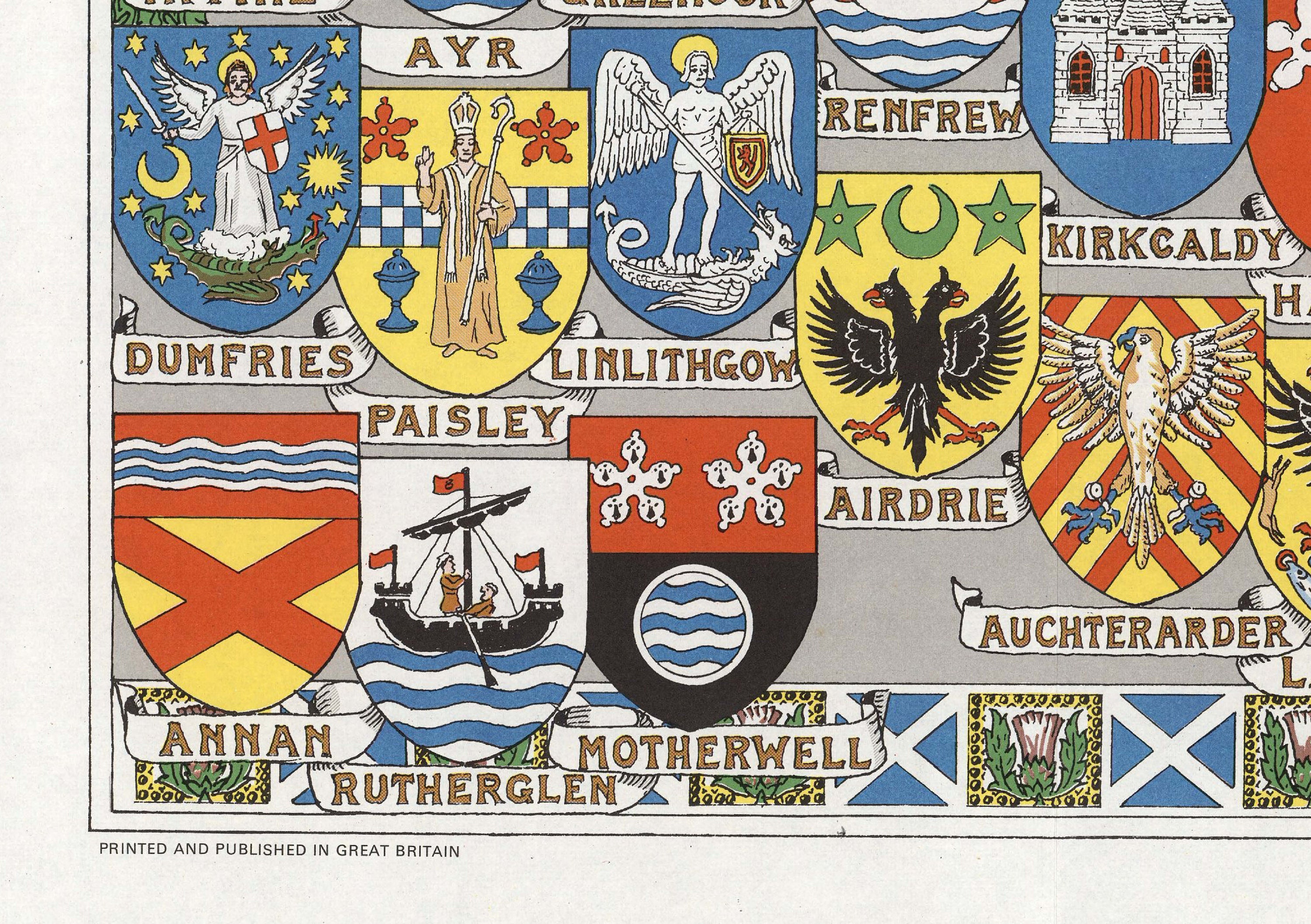 Historical Scotland Map Pictorial Scottish Map Large Map - Etsy UK