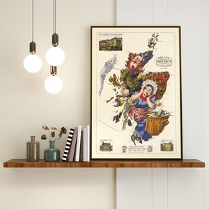 Comical Map of Scotland - Philp's Comic Map of Scotland - Bartholomew ...