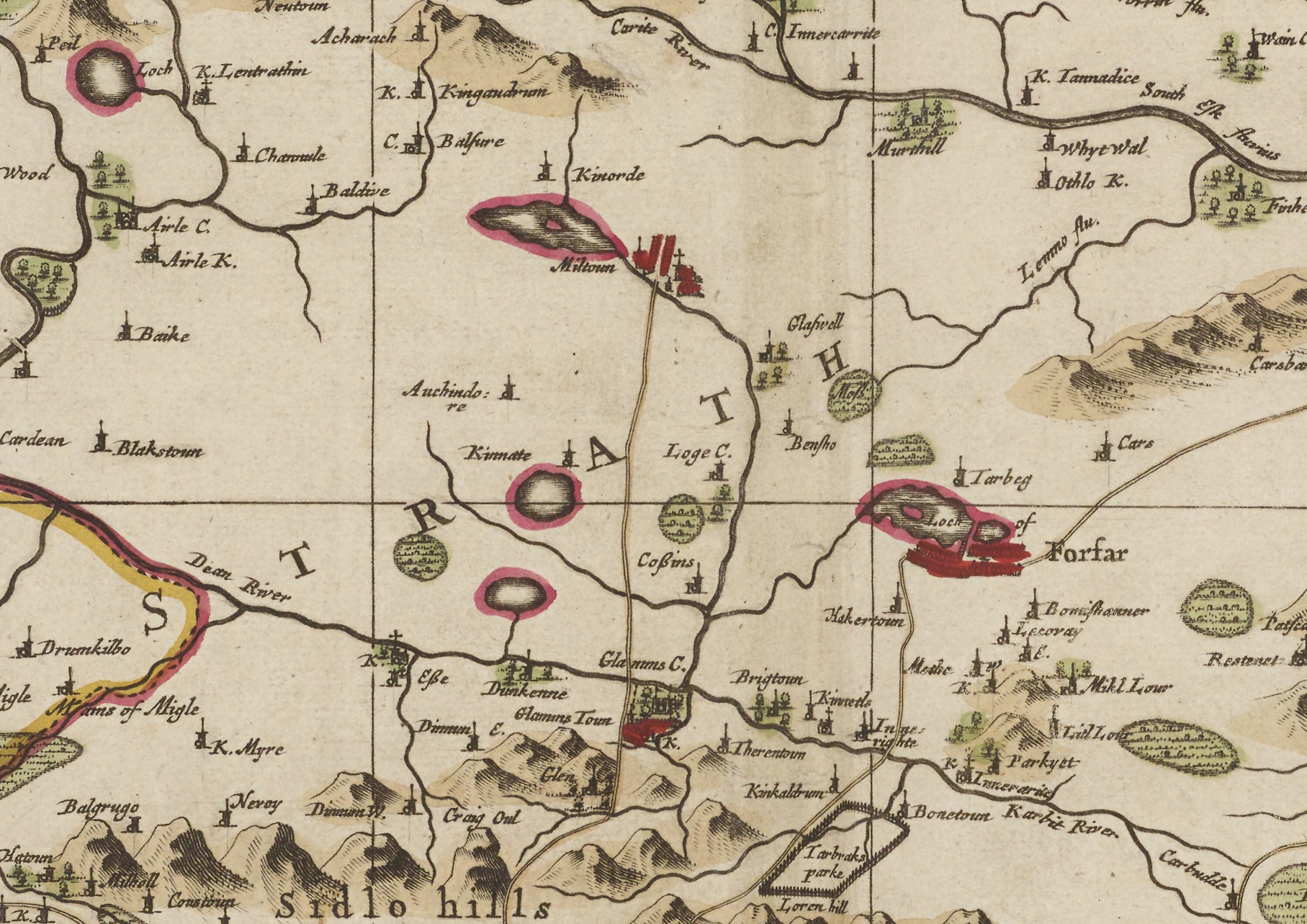 Old Angus Map Angusia Provincia Scotiae Sive the Shire of - Etsy