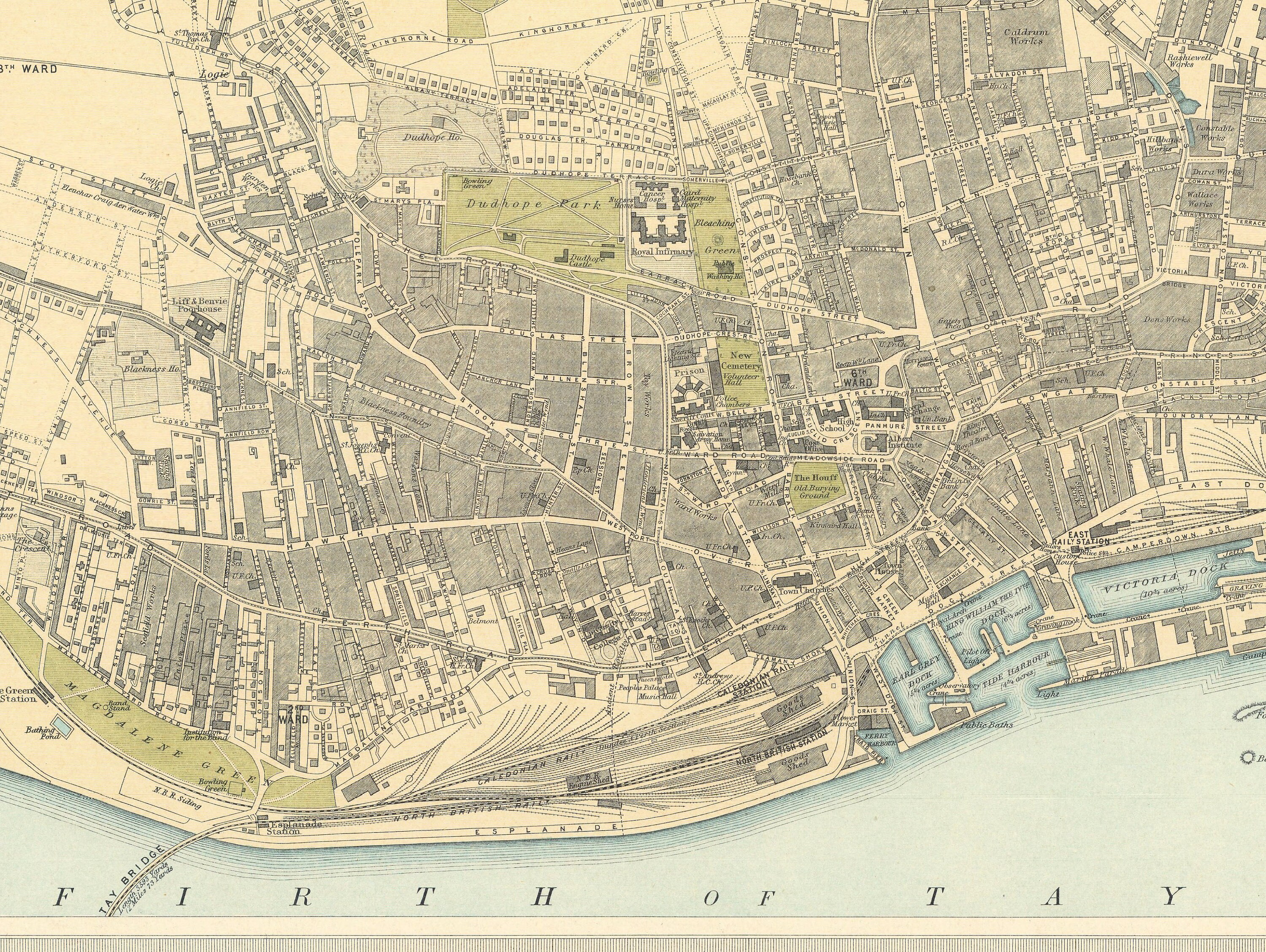 Old Dundee Map | Plan of Dundee, Scotland | 1912 | Scottish Maps |fife ...
