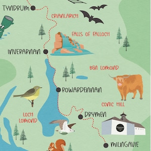 West Highland Way Map | Milngavie to Fort William | Scottish Trails ...
