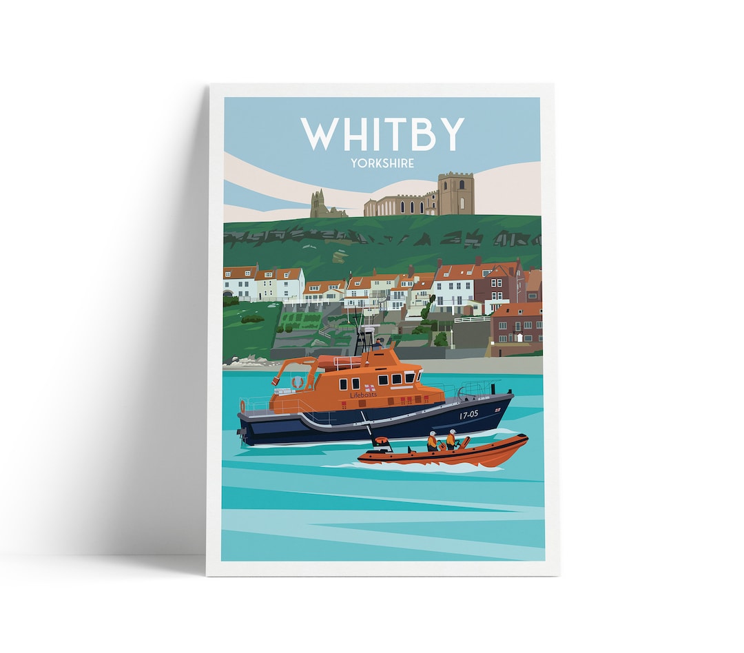 Whitby Abbey Travel Poster | Lifebout | North Yorkshire Wall Art | Home ...