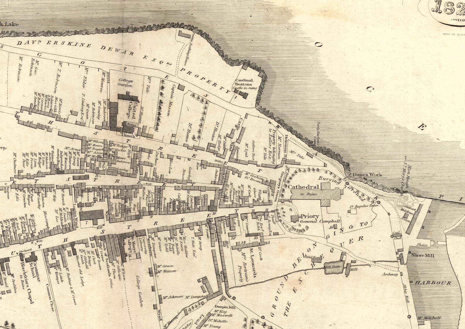 Old Map of St. Andrews Ancient Scottish Map Fine Art Print | Etsy