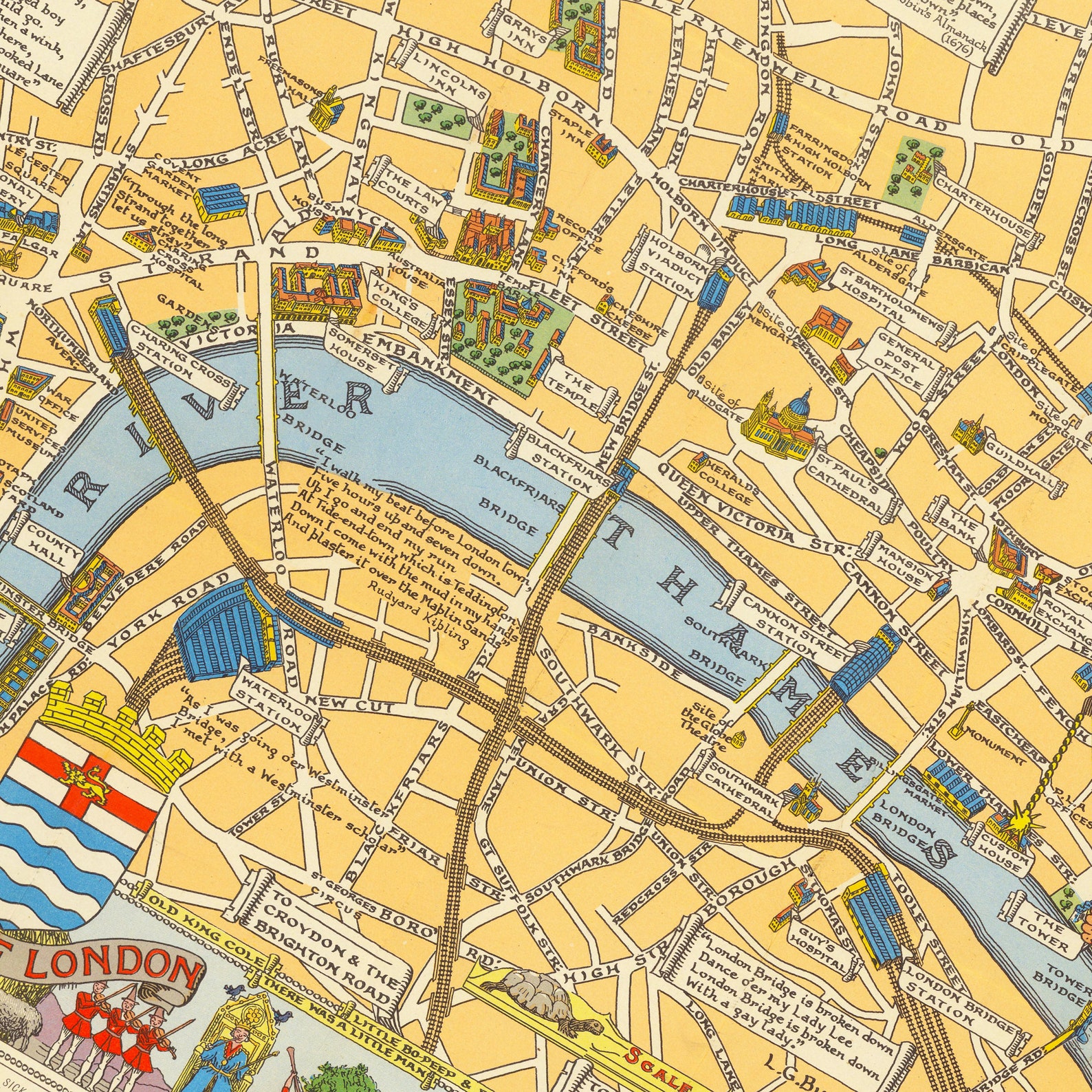Children's Map of London Reproduction of 1938 Vintage - Etsy UK