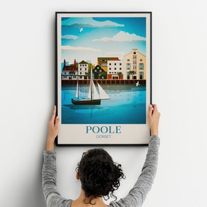 Poole Travel Poster - Dorset Wall Art - England Travel Print - Etsy UK