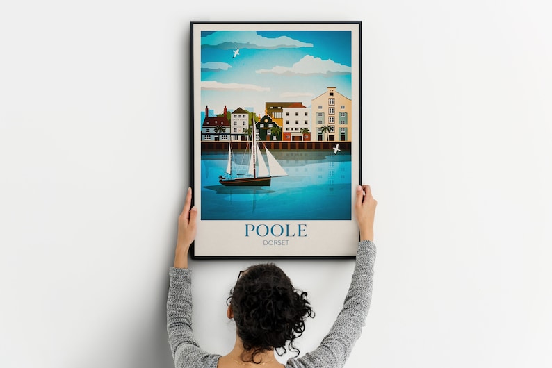 Poole Travel Poster Dorset Wall Art England Travel Print - Etsy UK