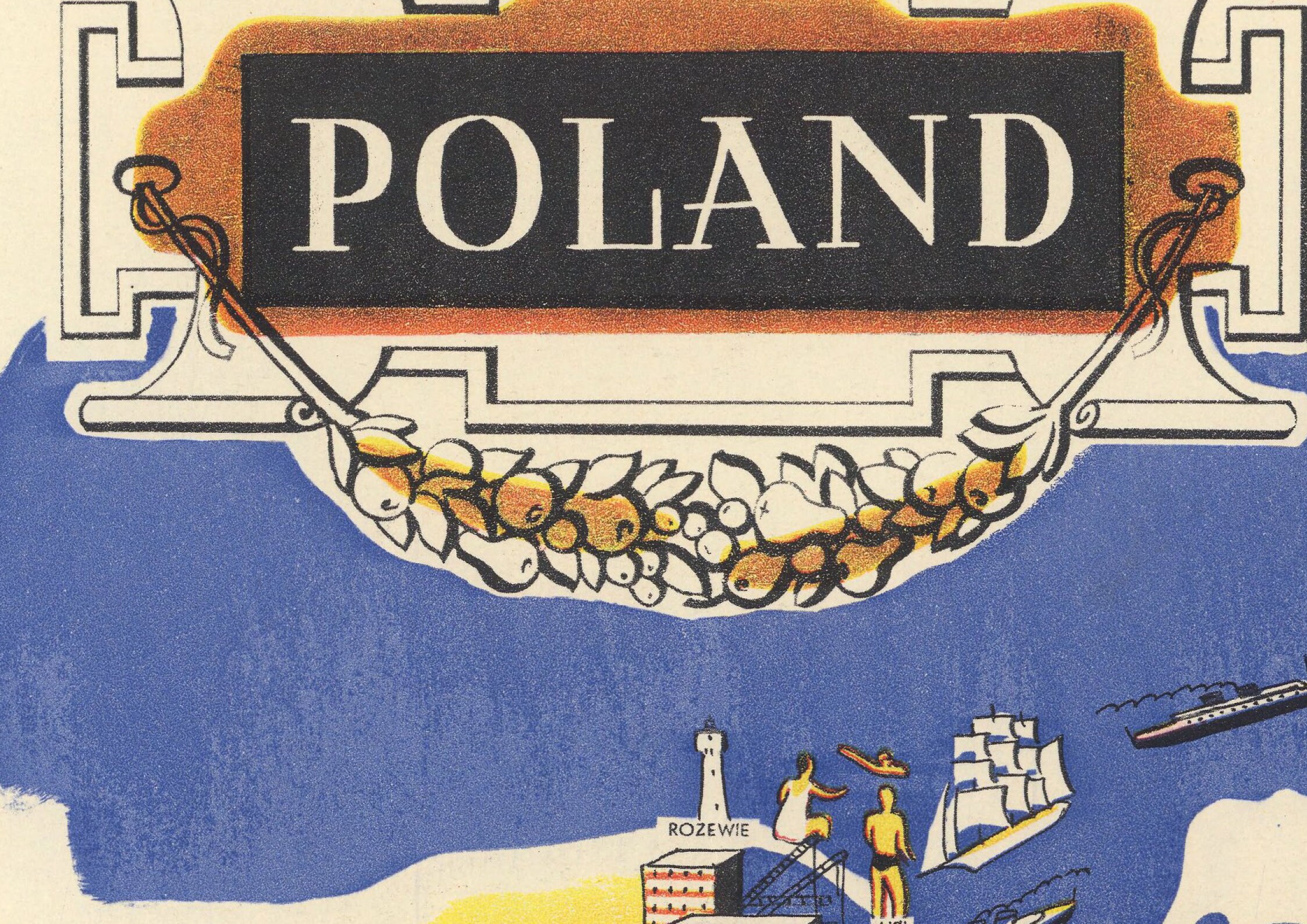 Old Pictorial Map of Poland -vintage Poland Print - Polish Gift ...