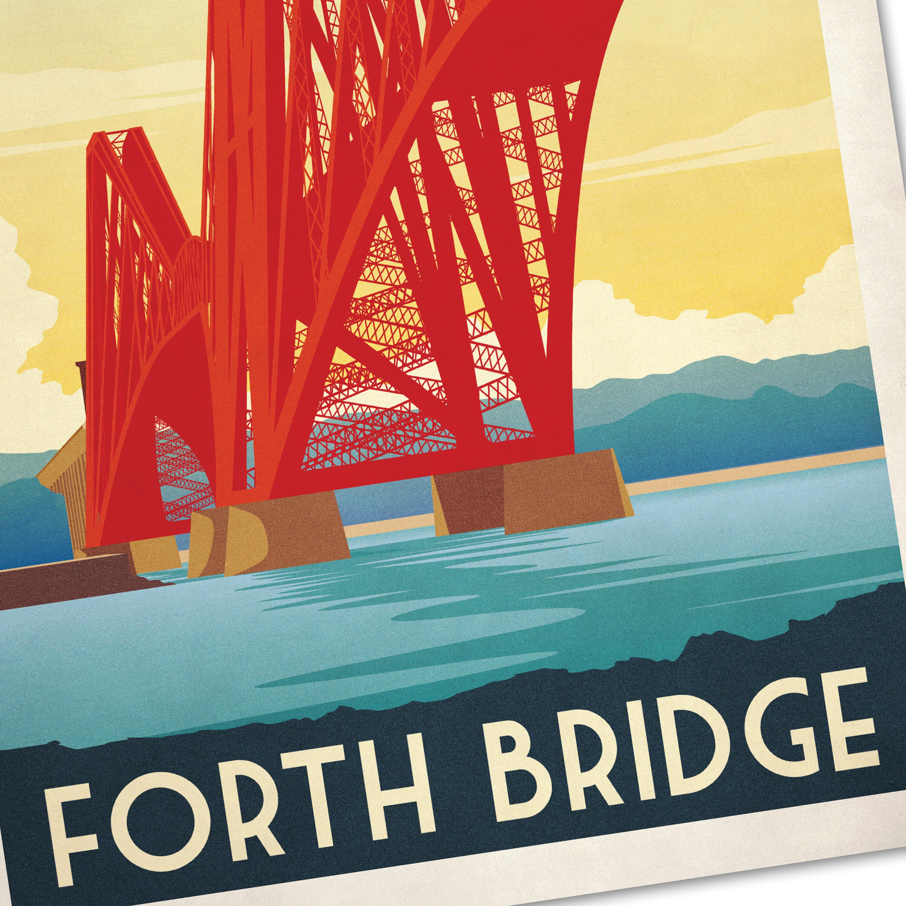Forth Rail Bridge Travel Poster Iillustration of Forth Rail - Etsy UK