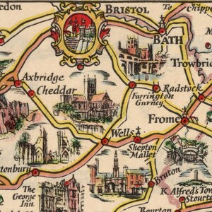 Pictorial Plan of the West Country. | an Esso Map of the West Country ...