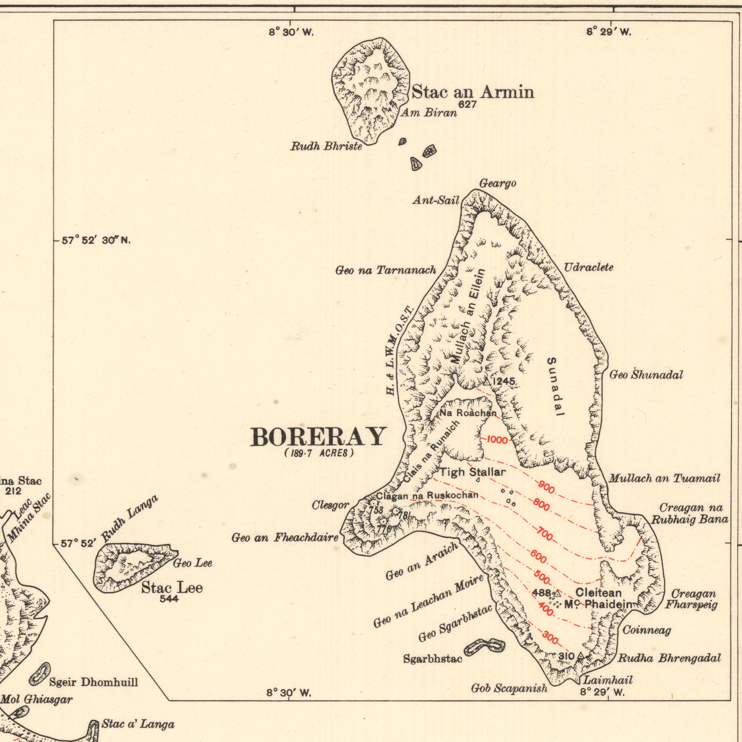 St Kilda Map Map of St Kilda or Hirta and Adjacent Islands - Etsy