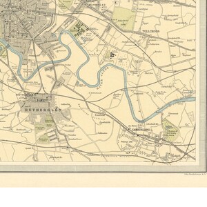 Old Map of Glasgow, Scotland 1912 | Vintage Poster Wall Art Print ...