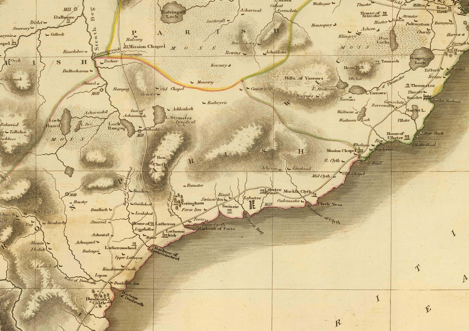 Caithness Map Old Antique Map 1832 Old Map Wall Print - Etsy UK