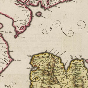 Arran Map | Old Antique Map of Isle of Arran| 1665 | Old Map Wall Print ...