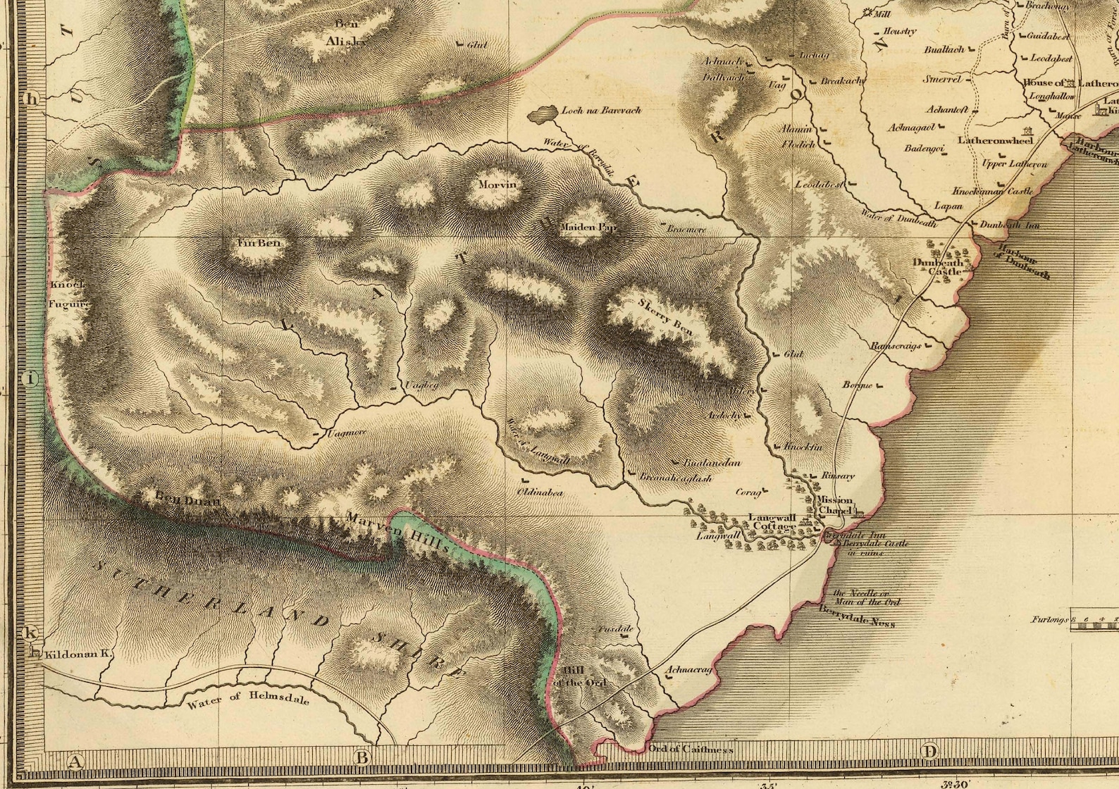 Caithness Map Old Antique Map 1832 Old Map Wall Print - Etsy UK