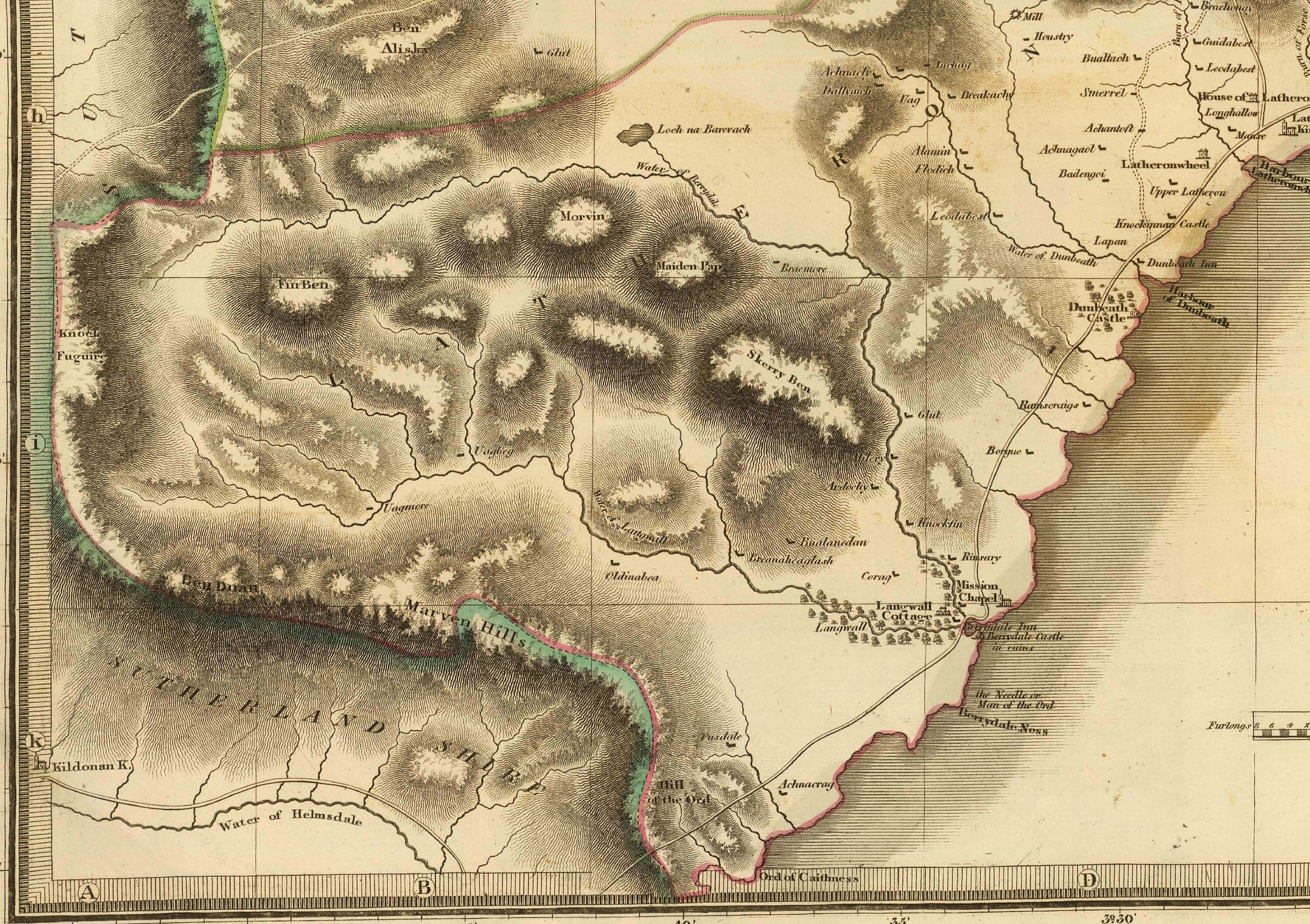 Caithness Map Old Antique Map 1832 Old Map Wall Print - Etsy UK