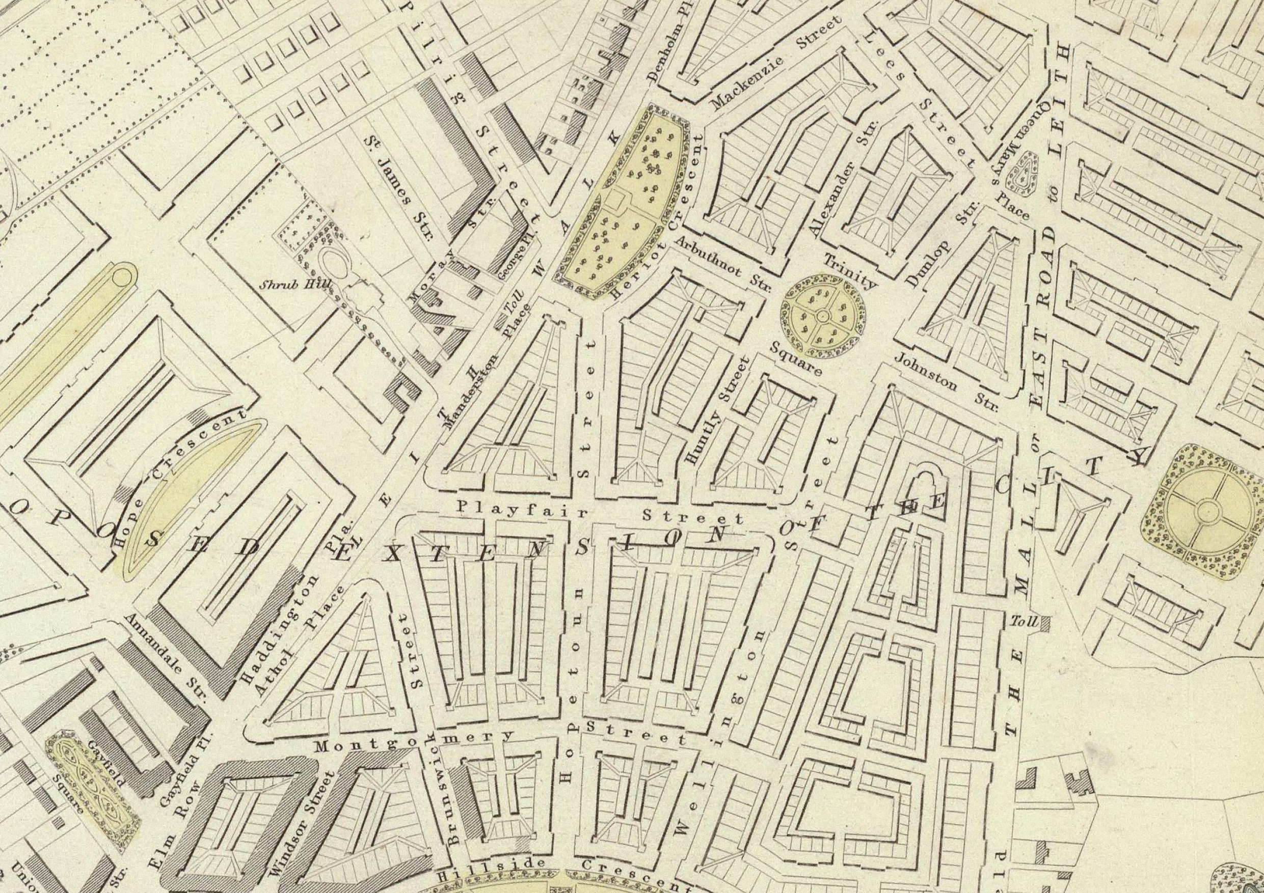 Edinburgh Map Scotland Ancient Map Edinburgh City Plan Map - Etsy UK