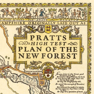 Pratts High Test Plan of the New Forest - 1930 - Hampshire - Lyndhurst ...